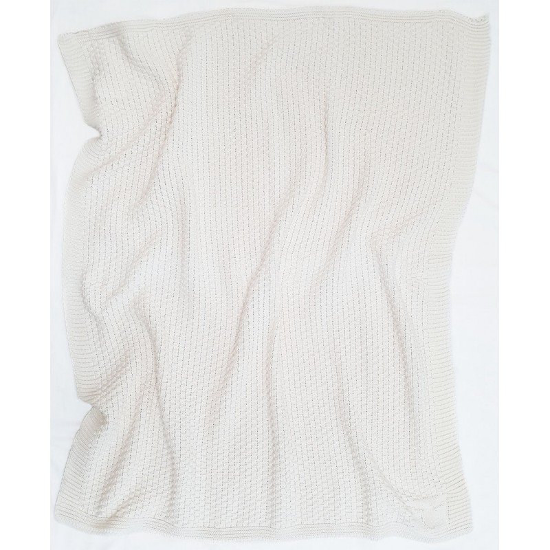 Bērnu adīta sega Eden white WALLABOO 100 % kokvilna